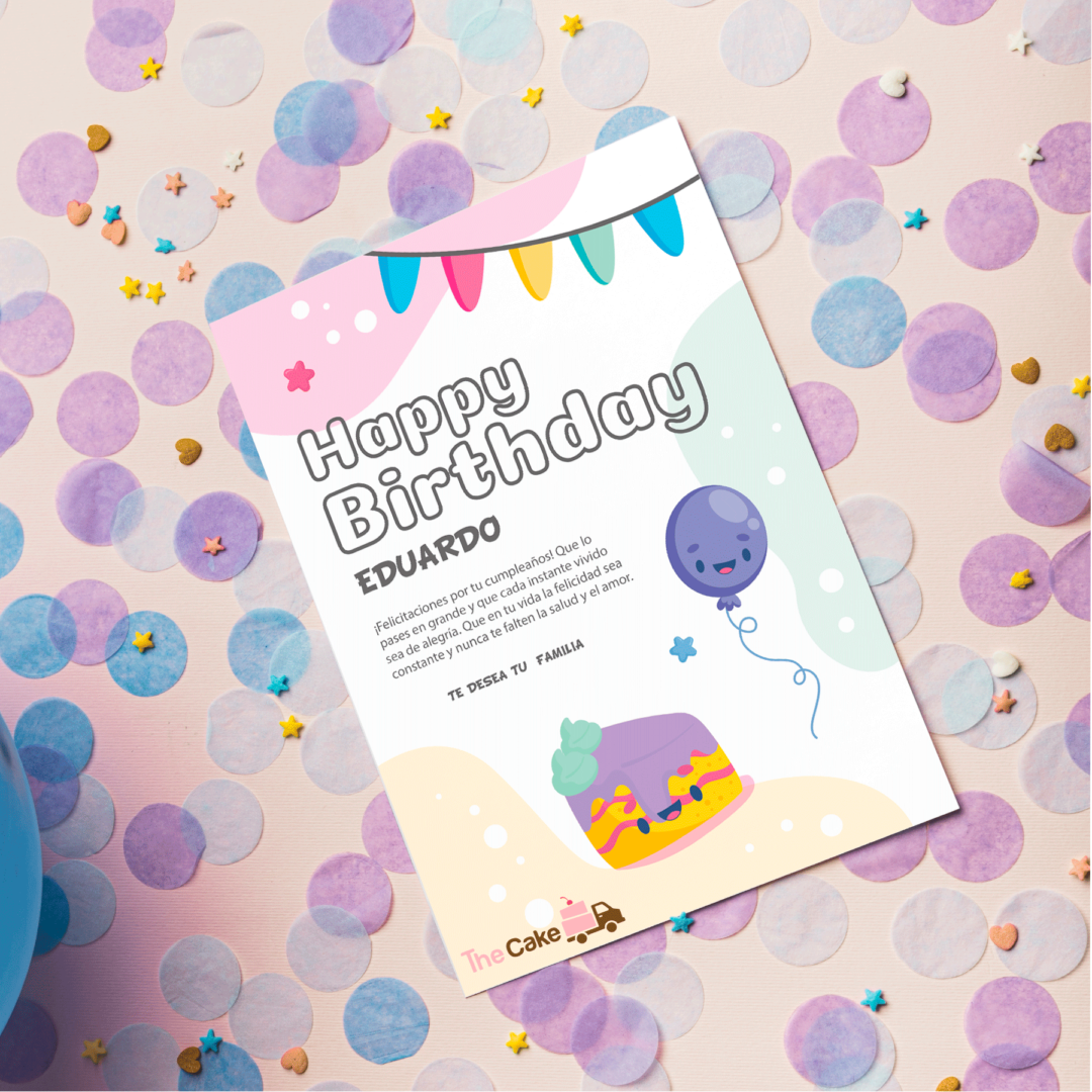 Tarjeta De Cumpleaños - The Cake Tortas